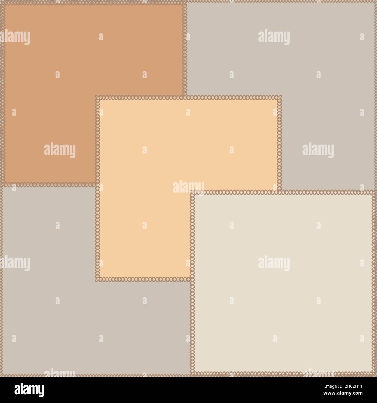 Seamless pattern on a square background - patchwork quilt. Design element of books, notebooks ...