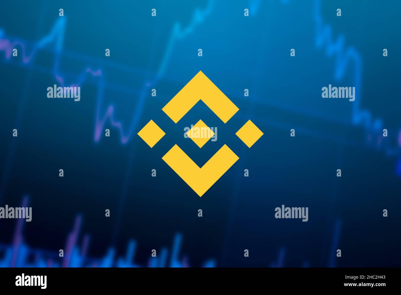 Binance Coin Cryptocurrency. BNB coin growth chart on the exchange ...