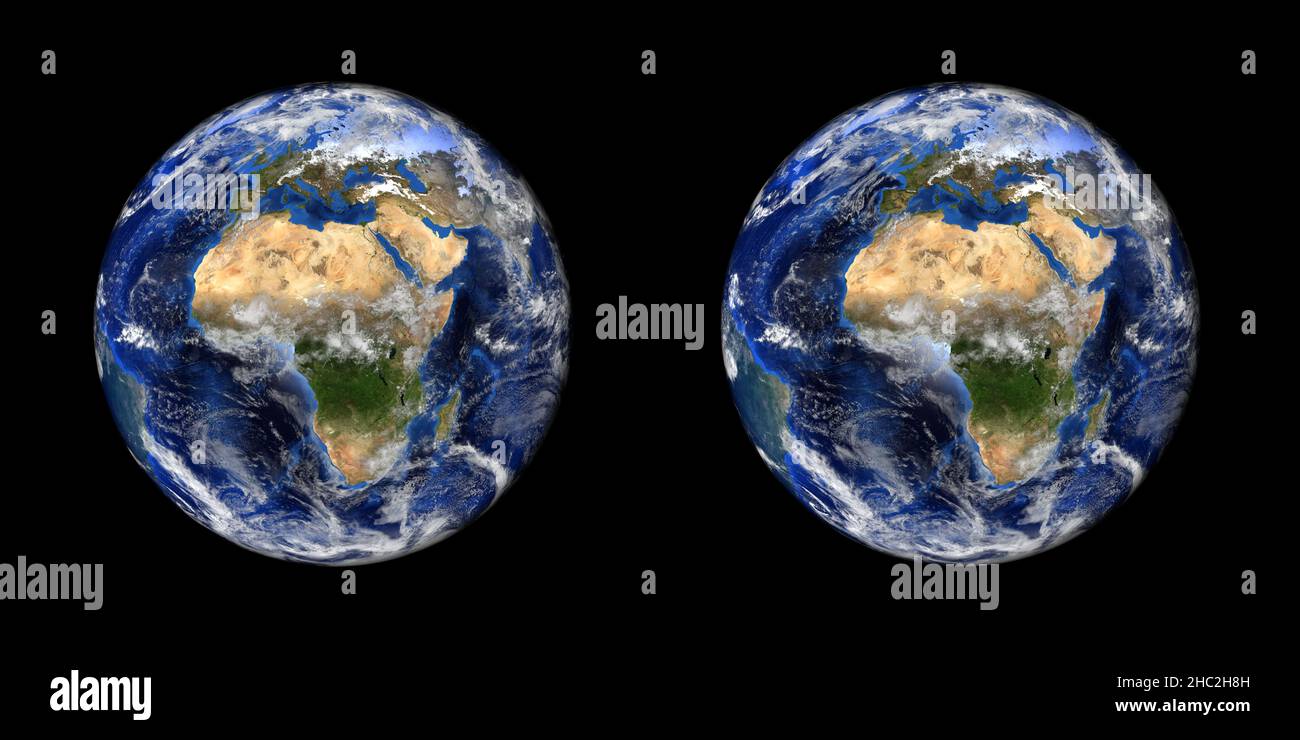 Stereo pair of Earth. Elements of this image furnished by NASA Stock ...
