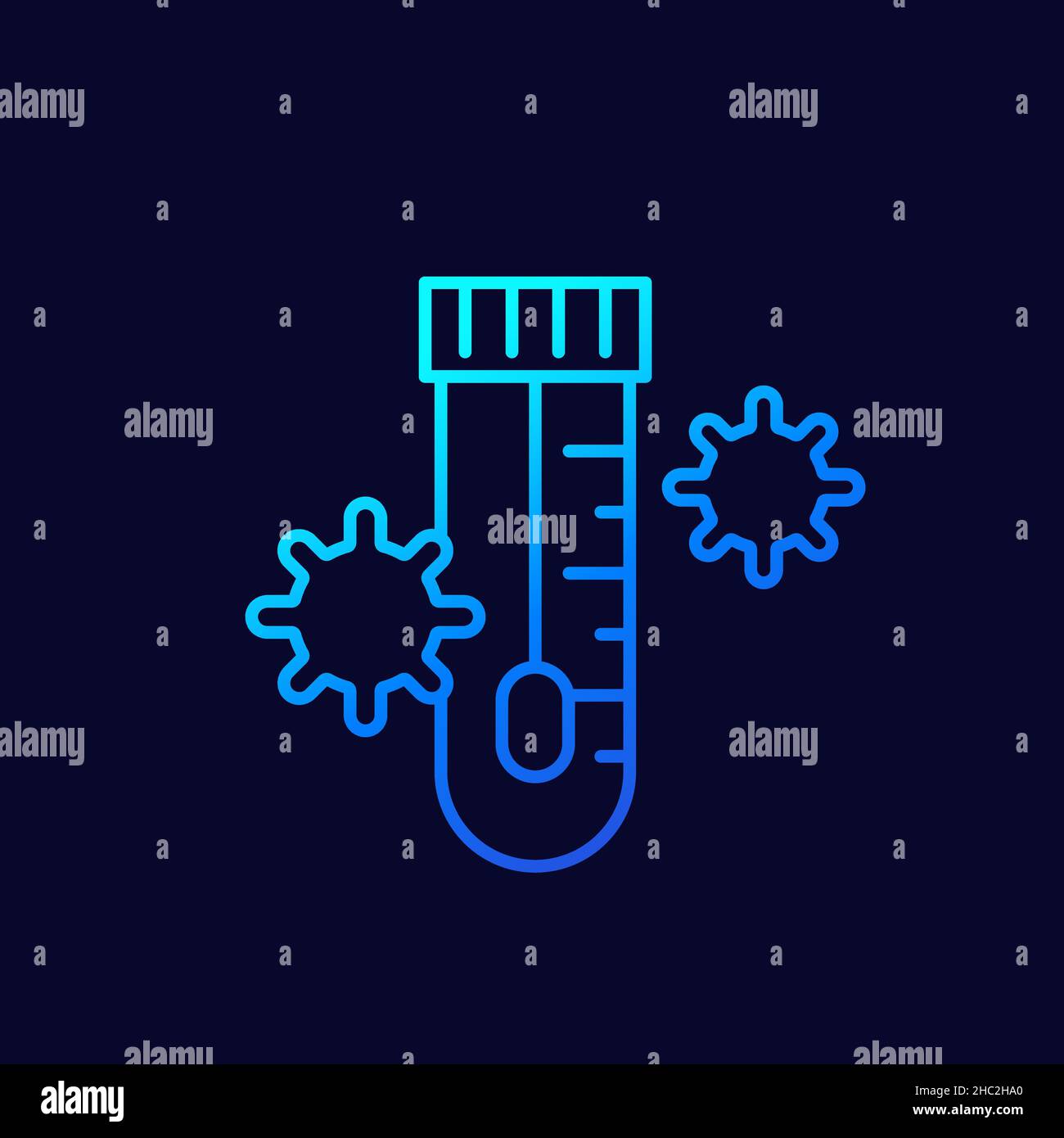 swab test for virus line icon, vector Stock Vector Image & Art - Alamy