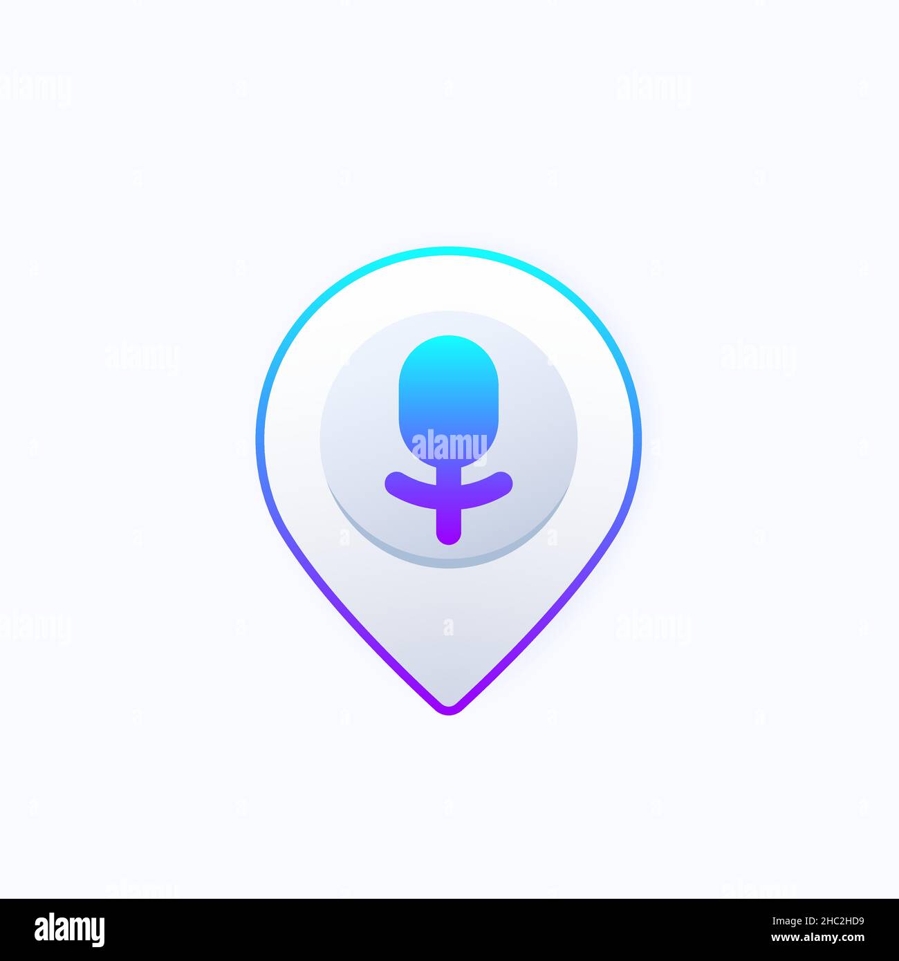 podcast logo design with pin marker Stock Vector Image & Art - Alamy