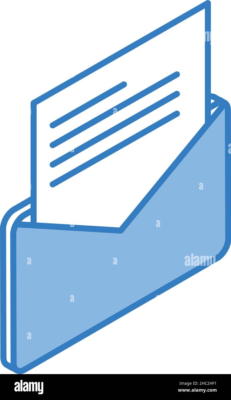 Email interface icon isometric Cut Out Stock Images & Pictures - Alamy