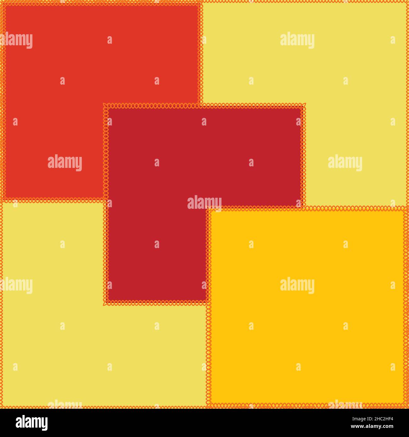 Seamless pattern on a square background - patchwork quilt. Design element of books, notebooks ...