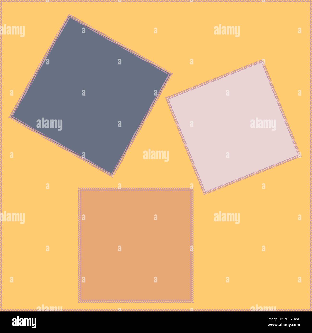 Seamless pattern on a square background - patchwork quilt. Design element of books, notebooks ...