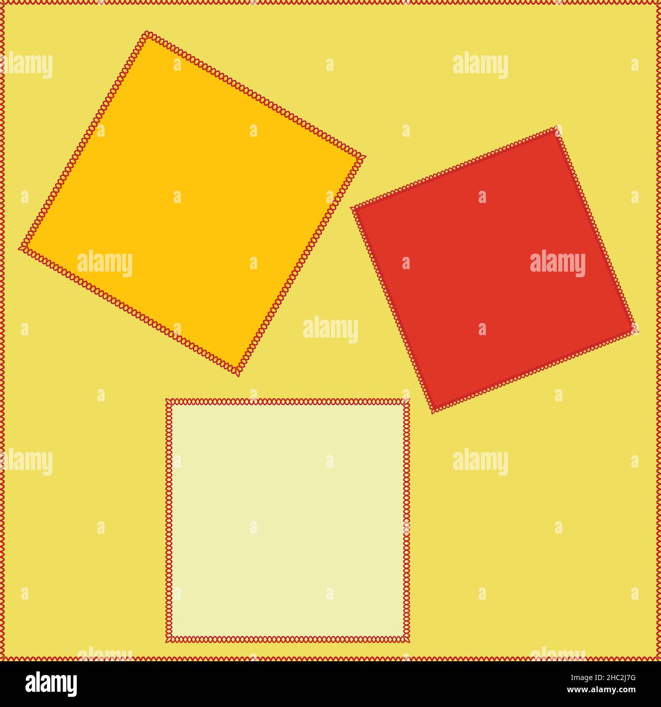 Seamless pattern on a square background - patchwork quilt. Design element of books, notebooks ...