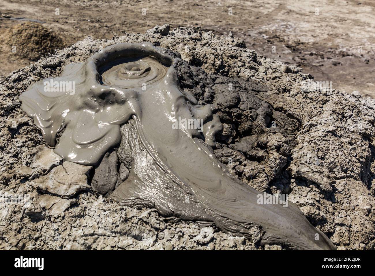 Mud volcano in Gobustan (Qobustan), Azerbaijan Stock Photo - Alamy