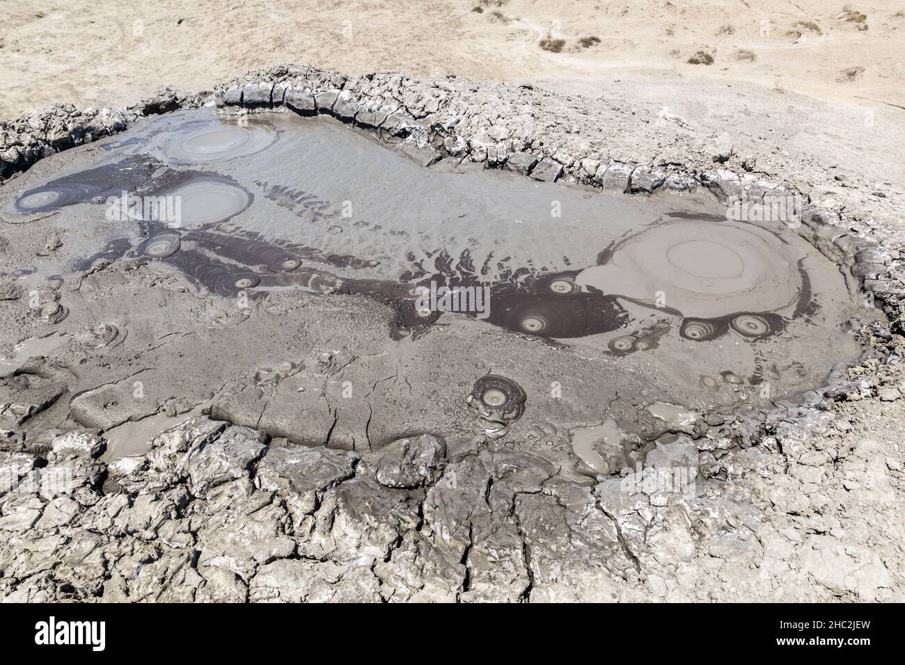 Mud volcano in Gobustan (Qobustan), Azerbaijan Stock Photo - Alamy