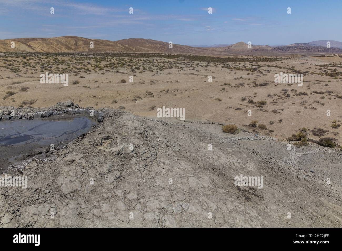 Mud volcano in Gobustan (Qobustan), Azerbaijan Stock Photo - Alamy