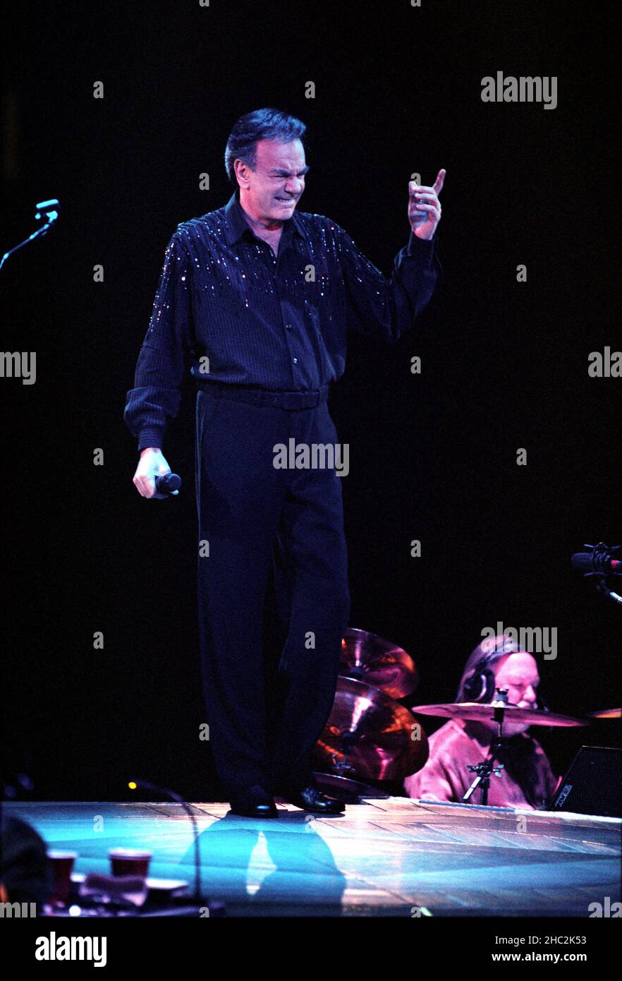 Neil Diamond in concert 'In The Round' at Wembley Arena in London, UK ...