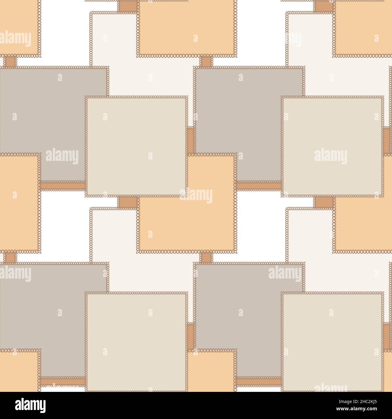 Seamless pattern on a square background - patchwork quilt. Design element of books, notebooks ...