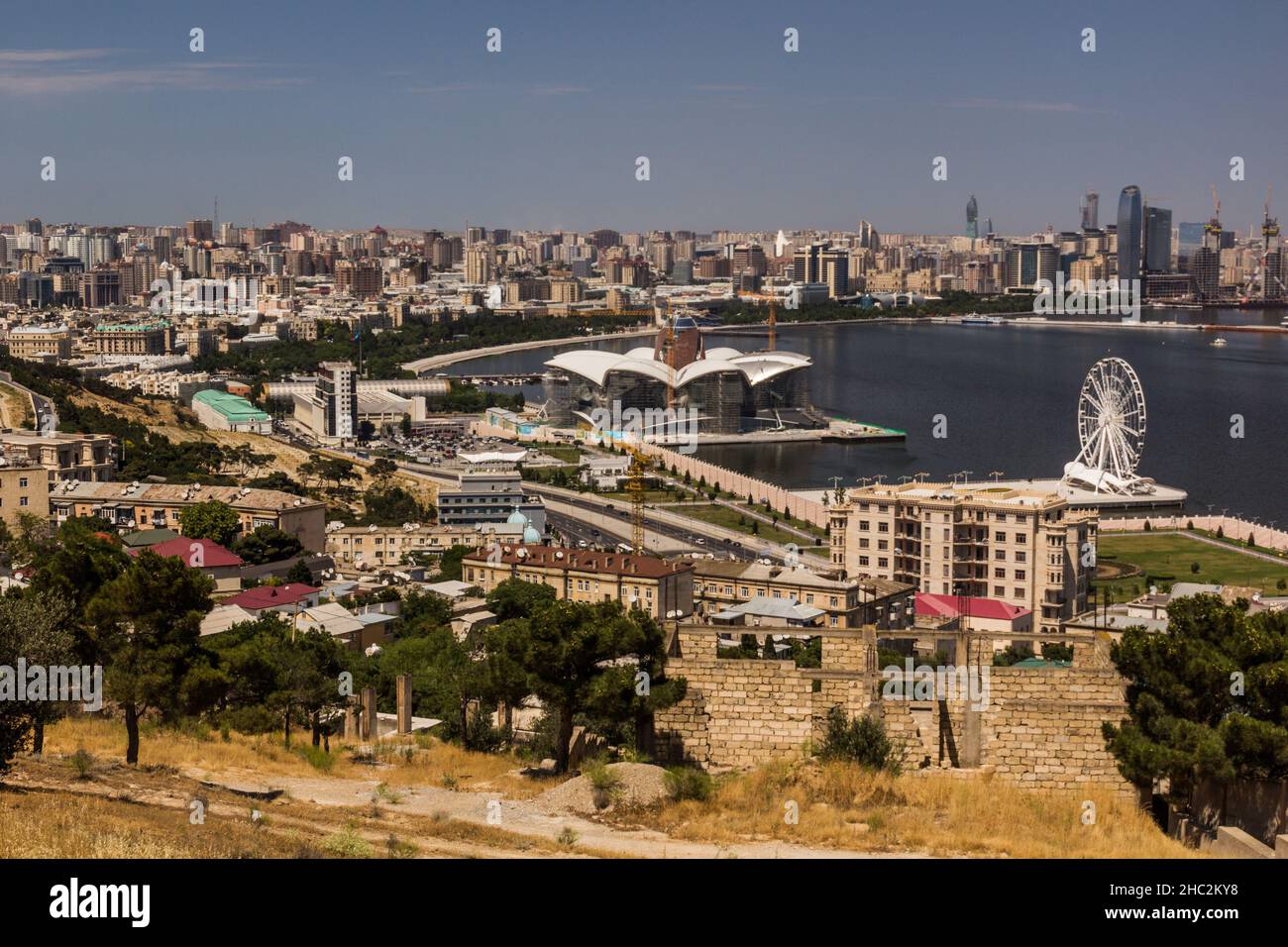Aerial view of coast in Baku, Azerbaijan Stock Photo - Alamy