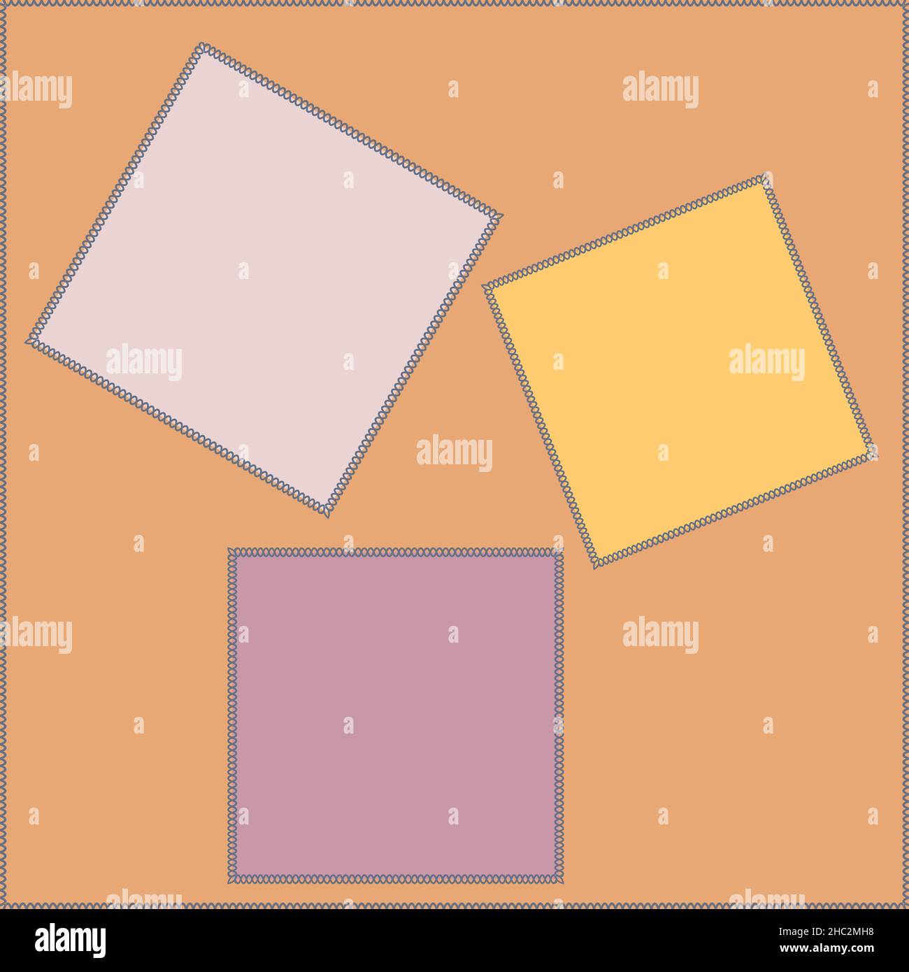 Seamless pattern on a square background - patchwork quilt. Design ...