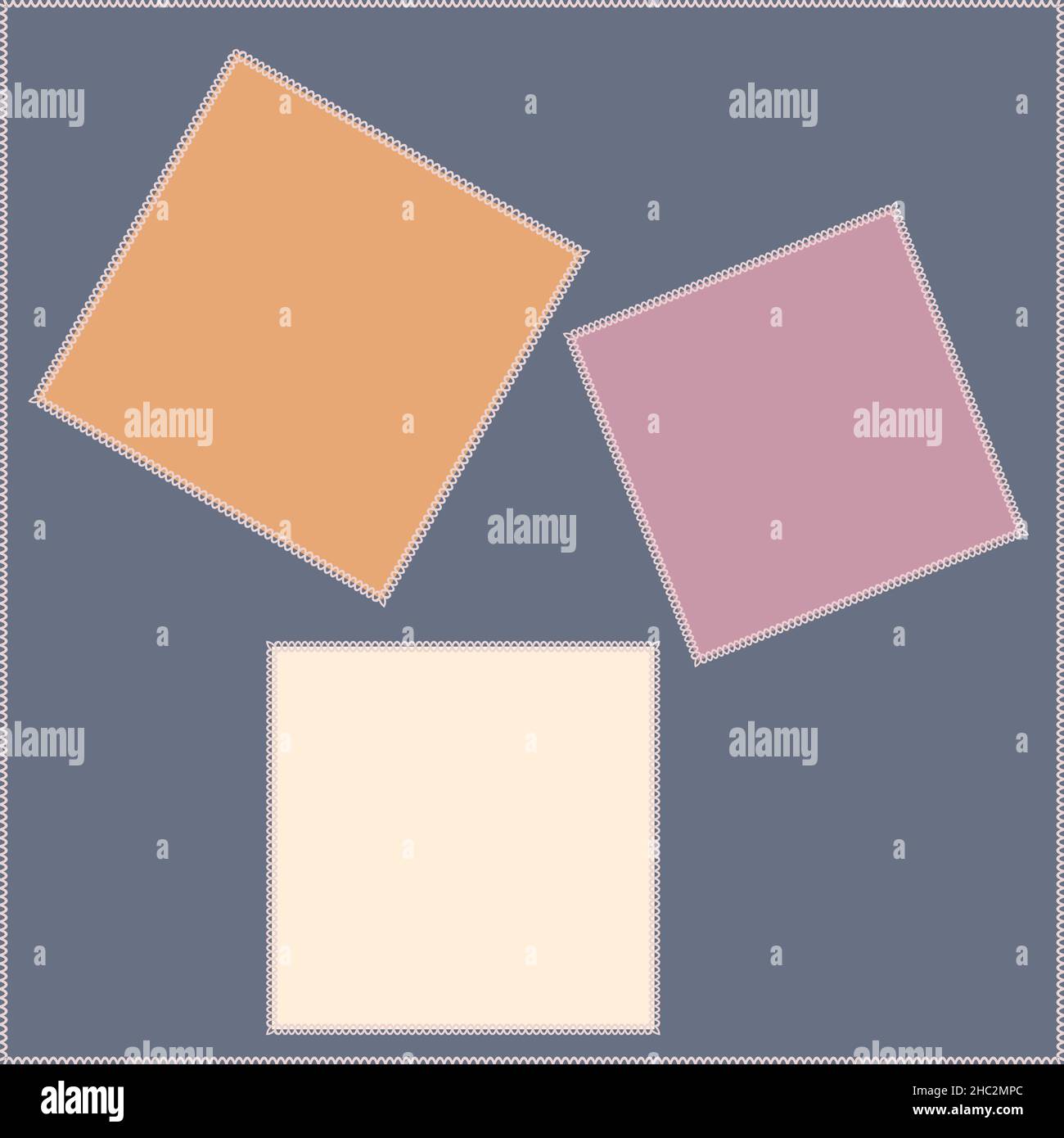 Seamless pattern on a square background - patchwork quilt. Design element of books, notebooks ...