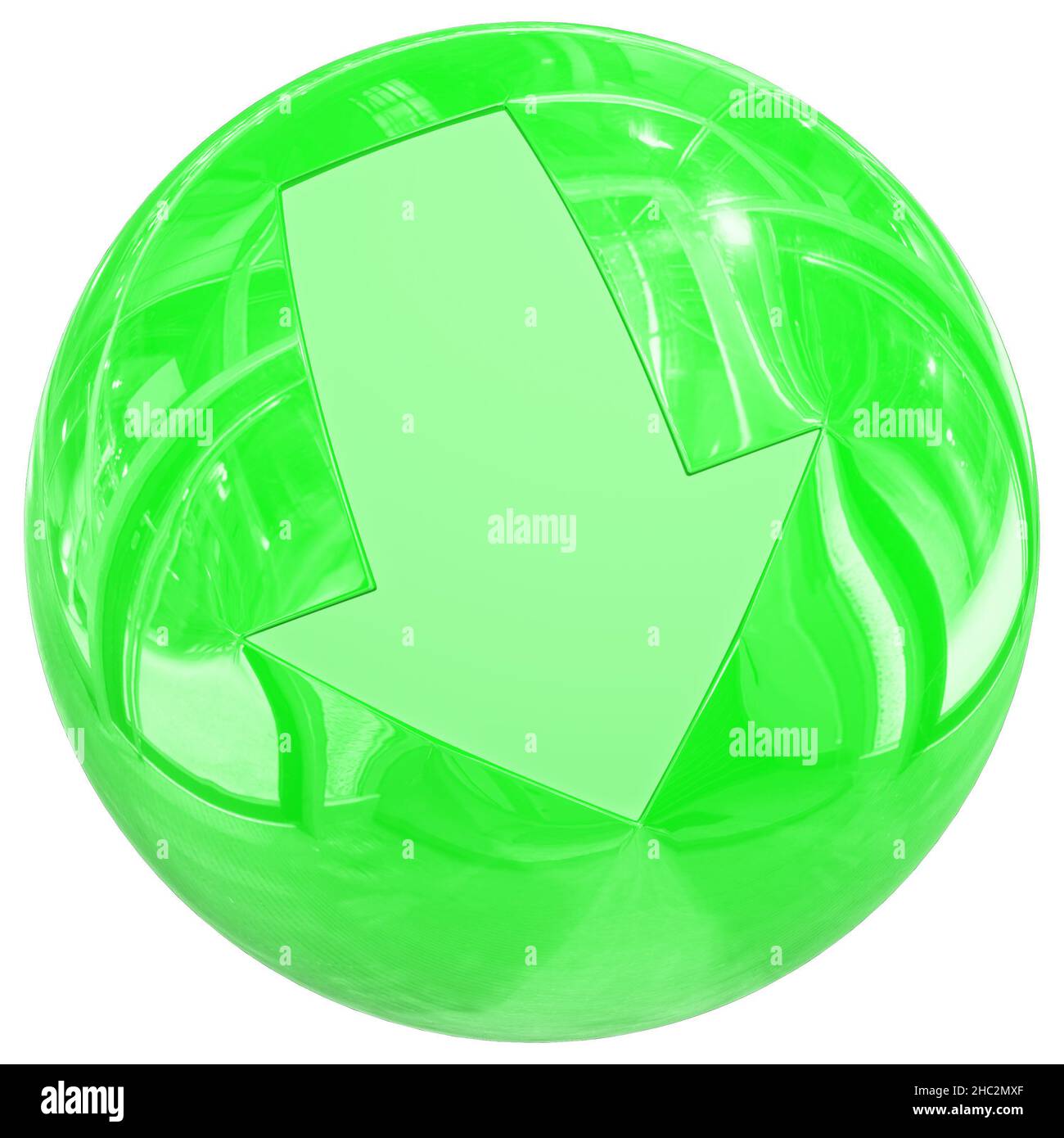 Sphere with arrow - download button 3d isolated - 3d rendering Stock ...