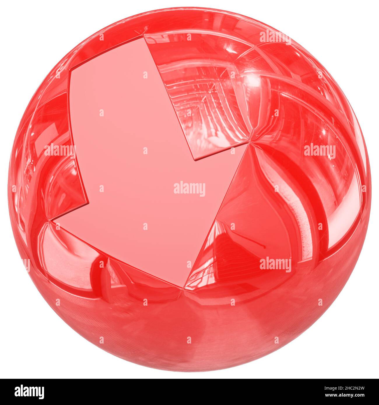 Sphere with arrow - download button 3d isolated - 3d rendering Stock ...