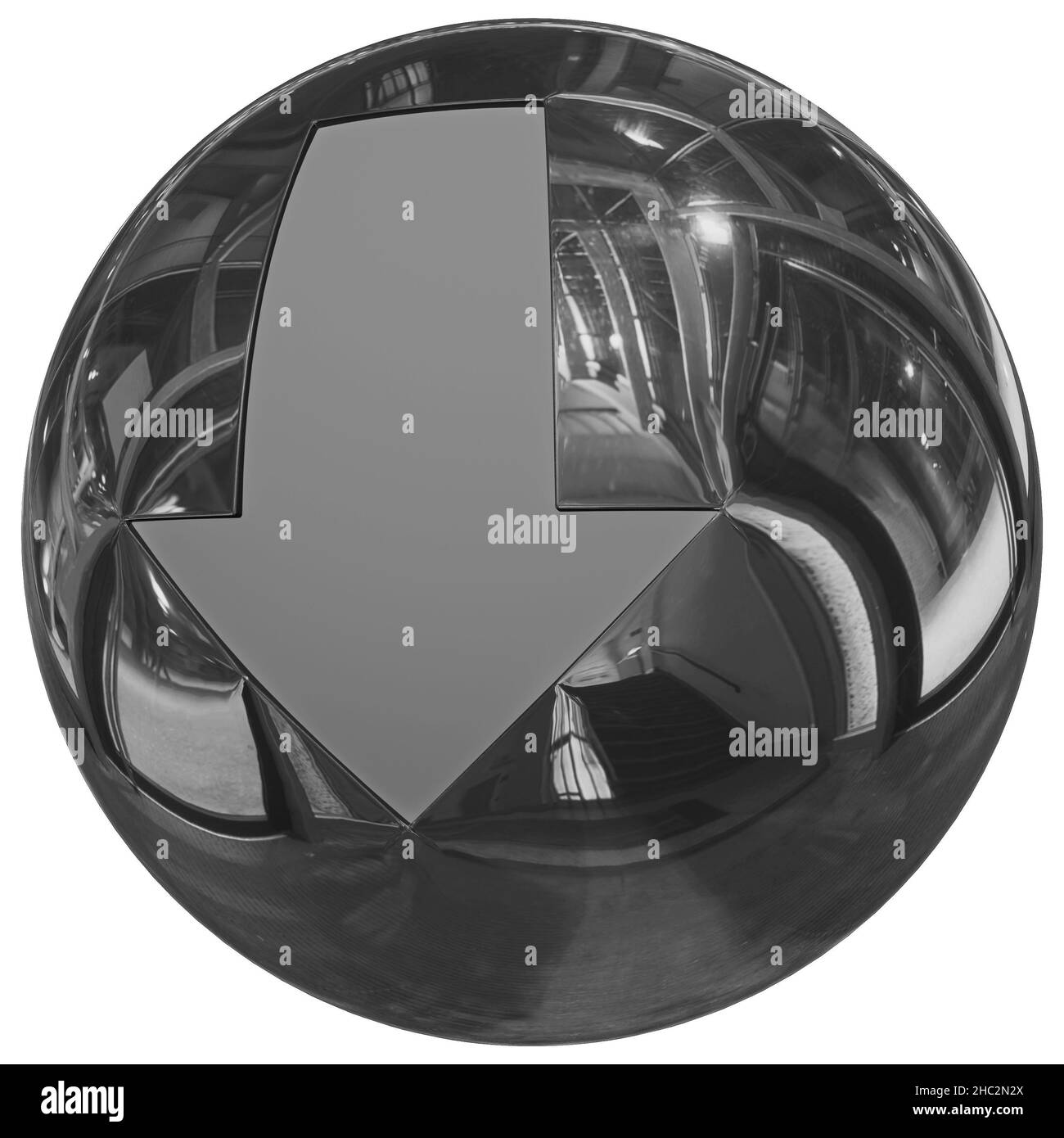 Sphere with arrow - download button 3d isolated - 3d rendering Stock ...