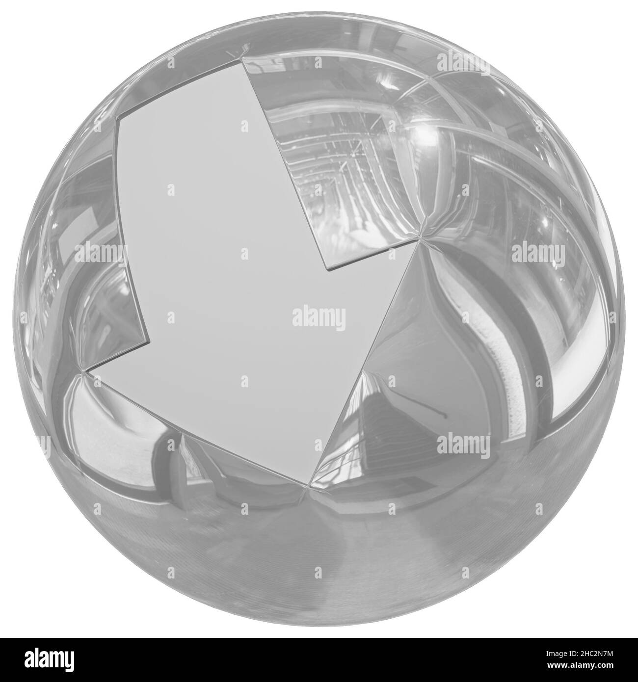 Sphere with arrow - download button 3d isolated - 3d rendering Stock ...