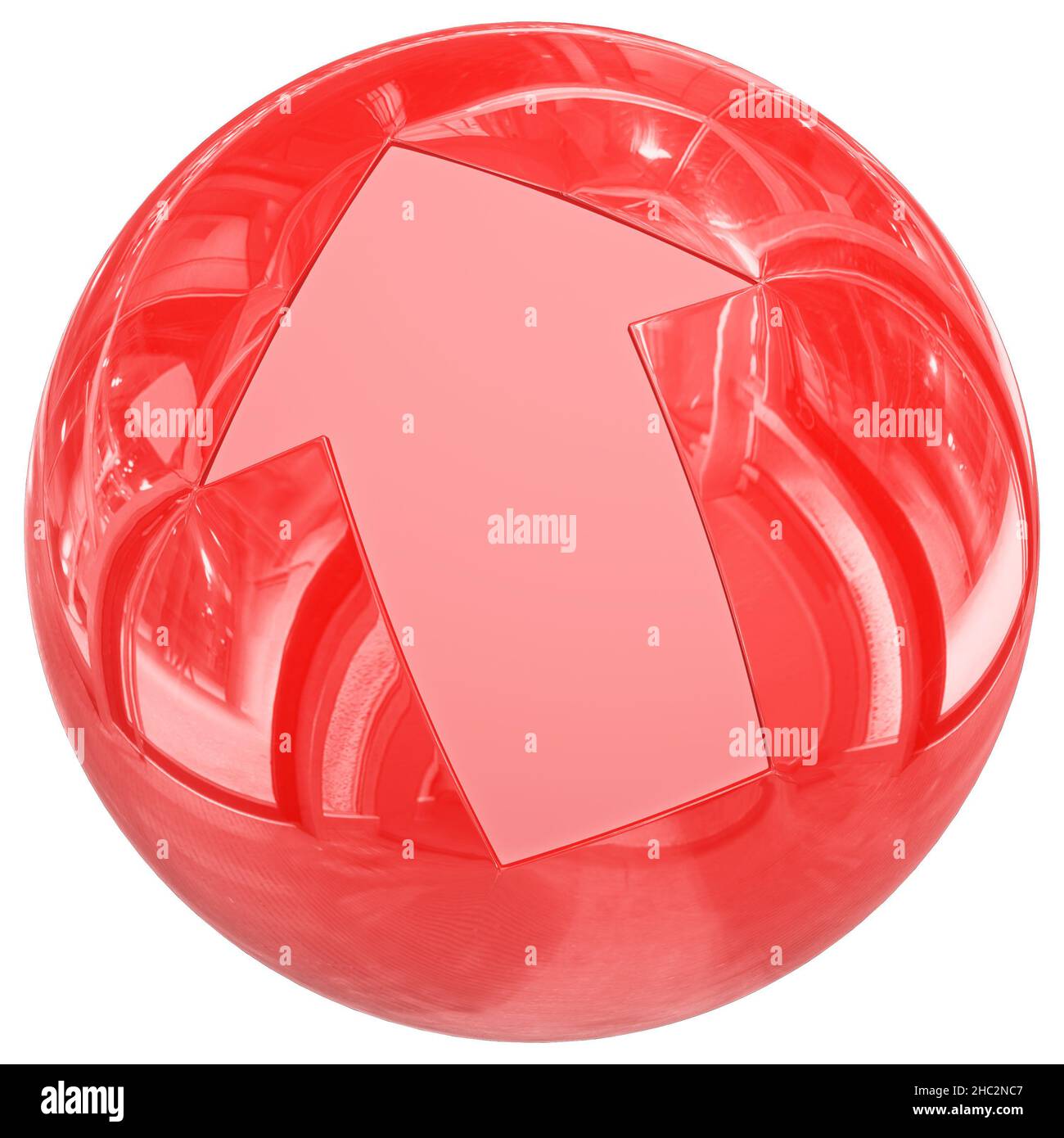 Sphere with arrow - upload button 3d isolated - 3d rendering Stock ...