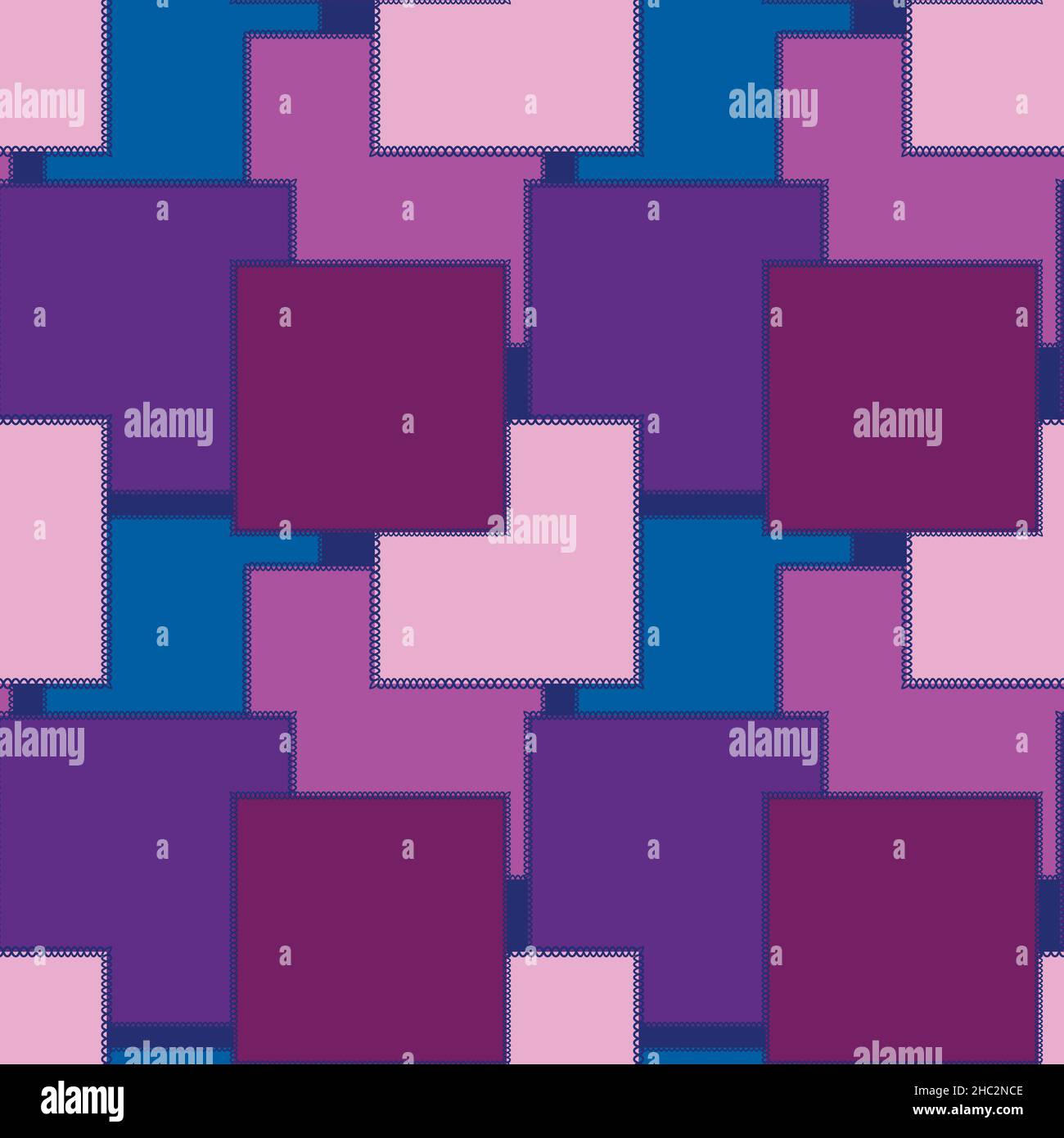 Seamless pattern on a square background - patchwork quilt. Design element of books, notebooks ...