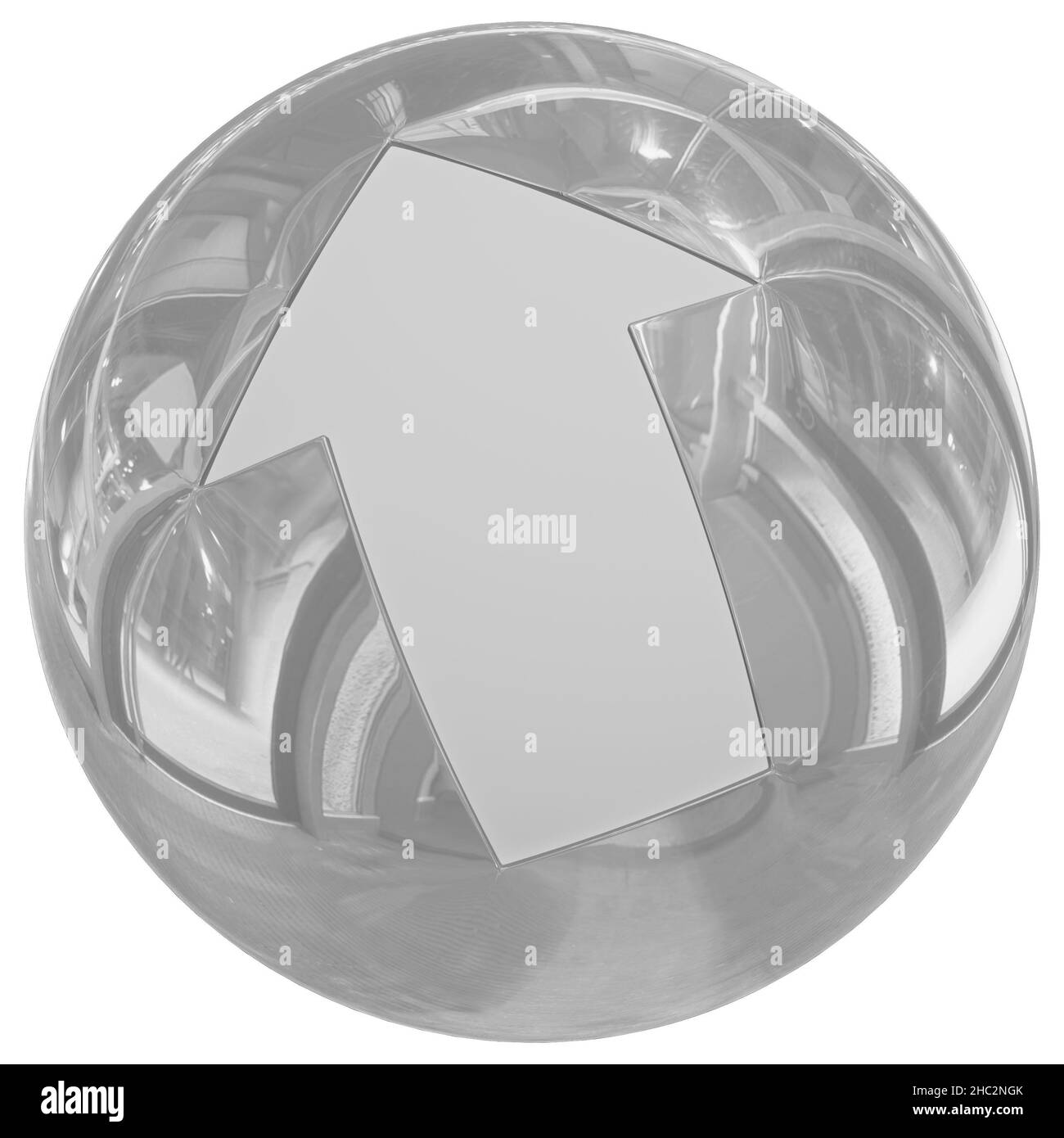 Sphere with arrow - upload button 3d isolated - 3d rendering Stock Photo - Alamy