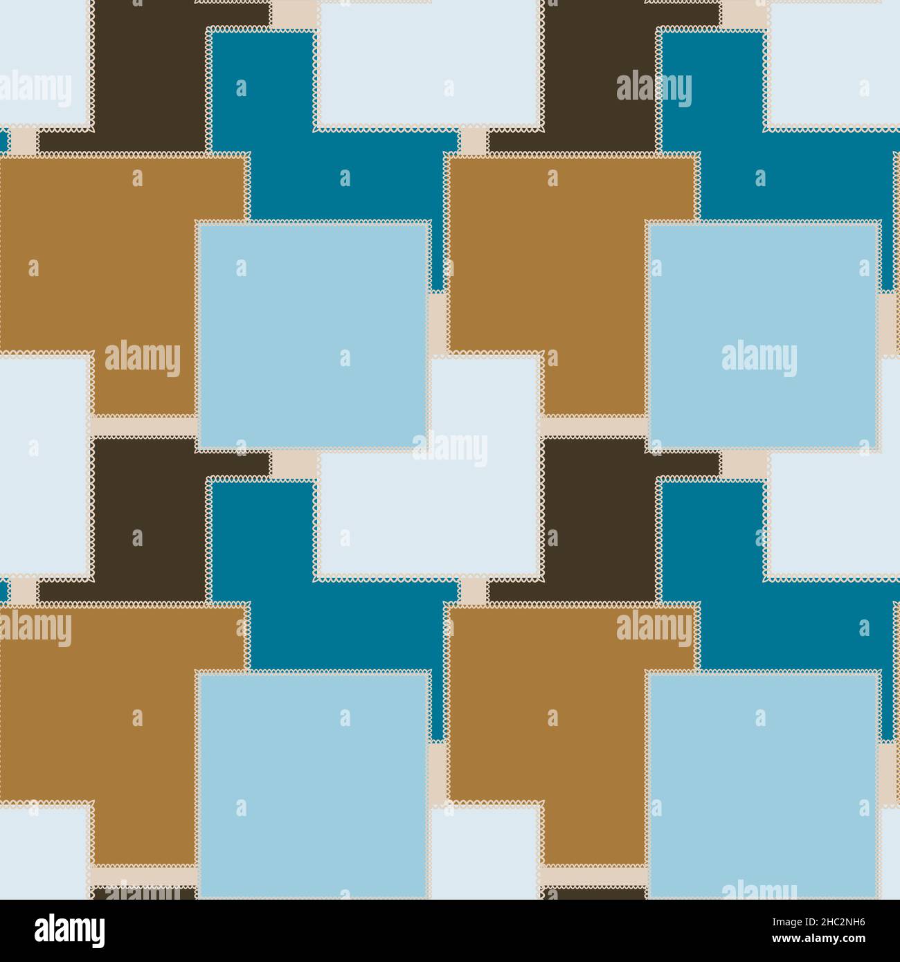 Seamless pattern on a square background - patchwork quilt. Design element of books, notebooks ...