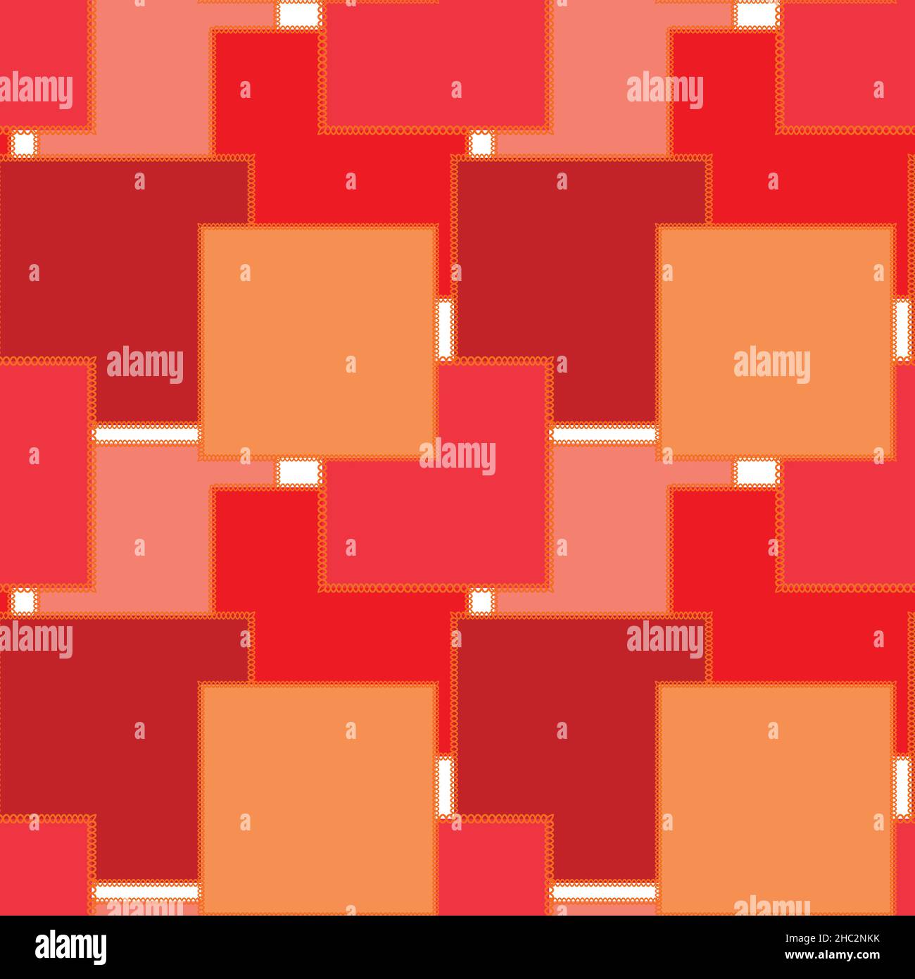 Seamless pattern on a square background - patchwork quilt. Design element of books, notebooks ...