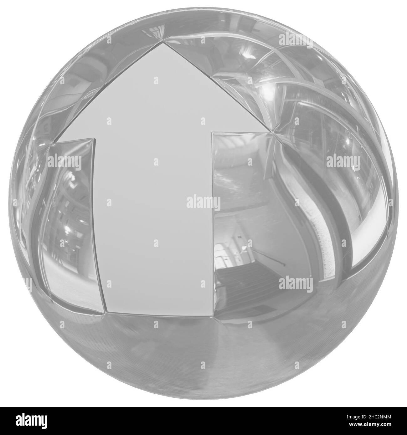Sphere with arrow - upload button 3d isolated - 3d rendering Stock ...