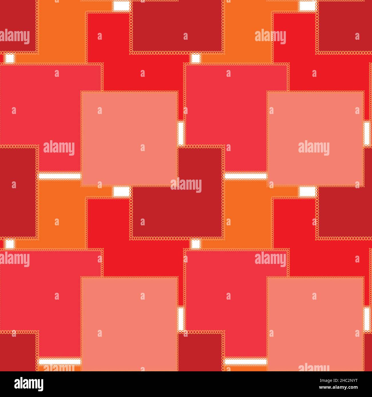 Seamless pattern on a square background - patchwork quilt. Design element of books, notebooks ...