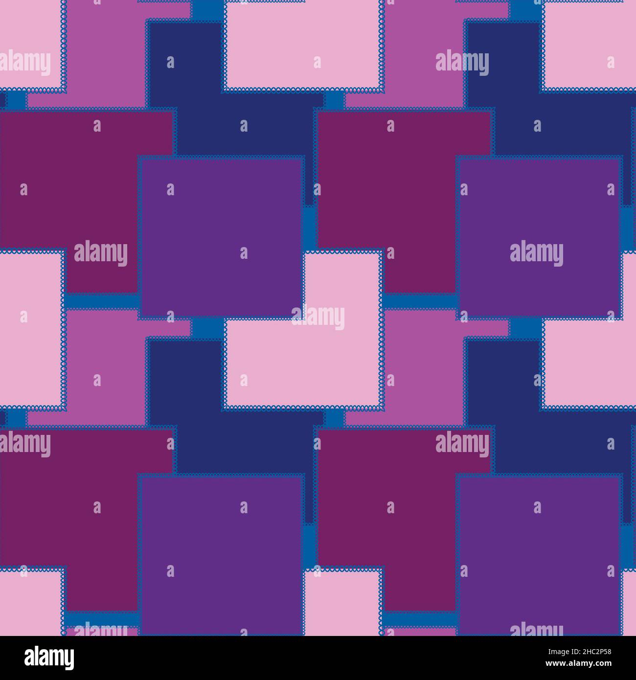 Seamless pattern on a square background - patchwork quilt. Design element of books, notebooks ...