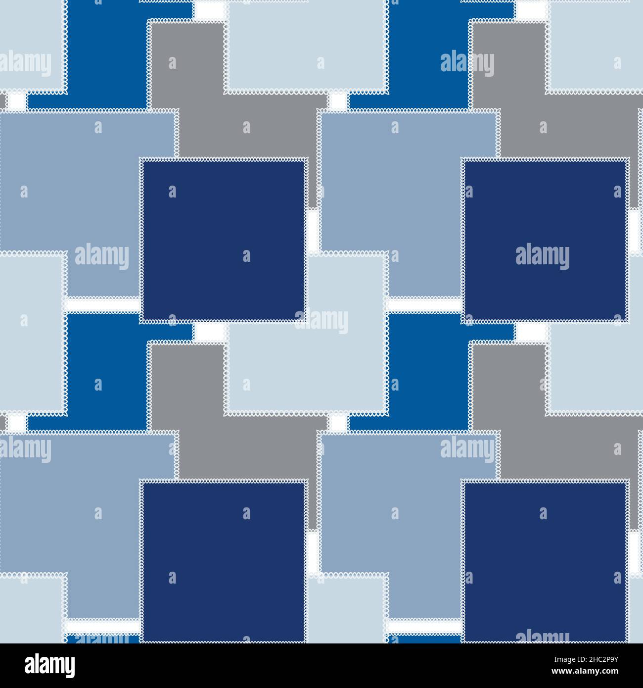 Seamless pattern on a square background - patchwork quilt. Design element of books, notebooks ...