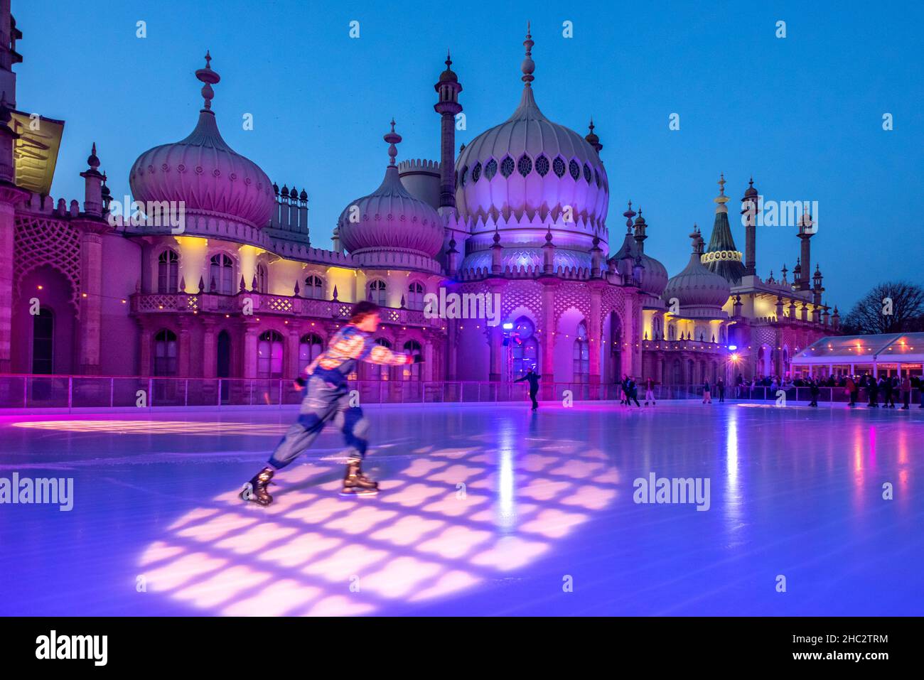 Brighton, December 21st 2021: The annual Royal Pavilion Ice Rink in ...