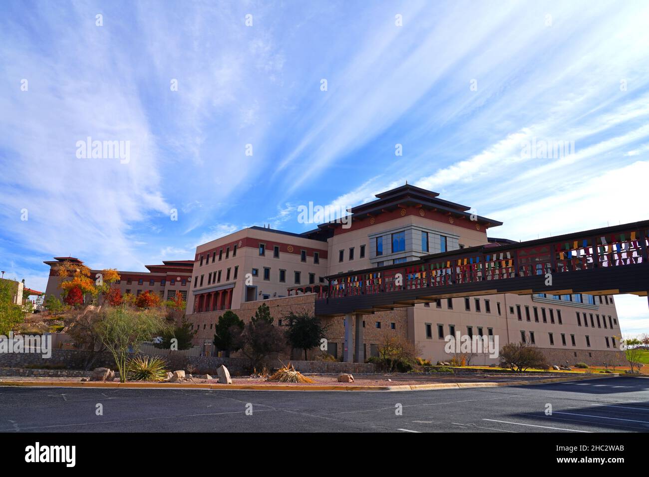 EL PASO, TX –15 DEC 2021- View of the campus college of the University ...