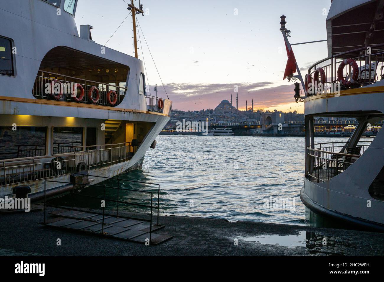 View of the Suleymaniye Mosque which was commissioned by Suleiman the ...