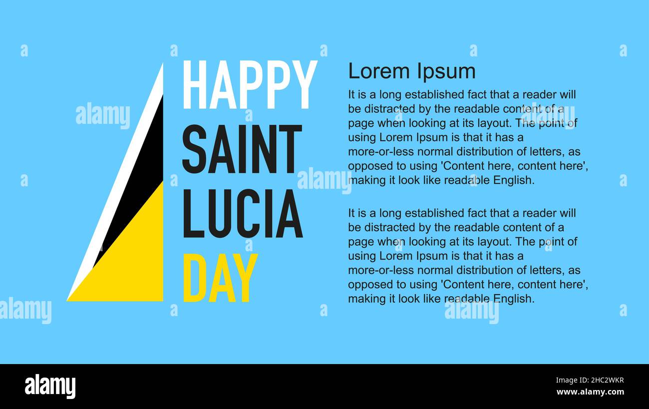 Saint Lucia Independence Day banner with place for text Stock Vector ...