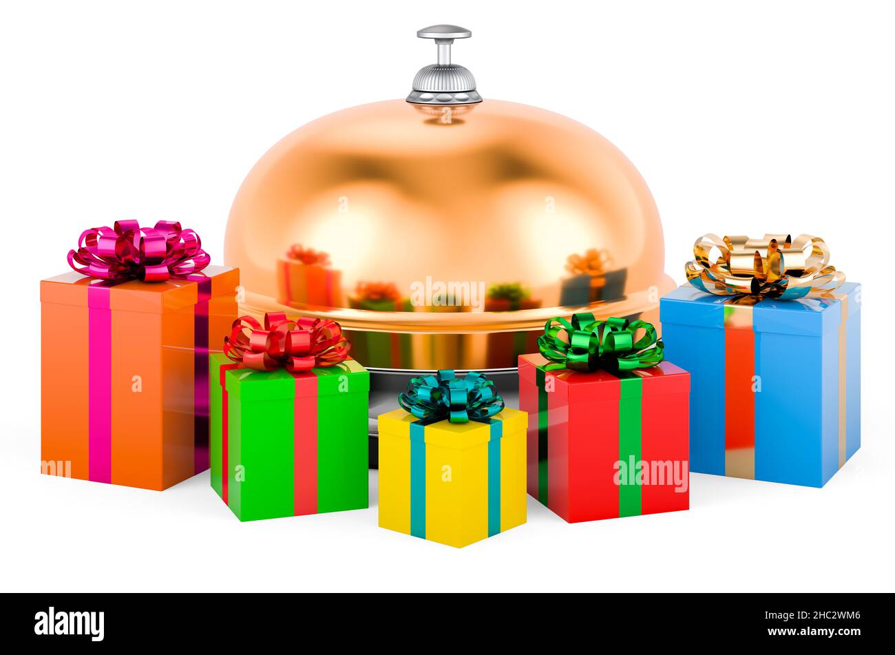 Booking service, gift concept. 3D rendering isolated on white ...