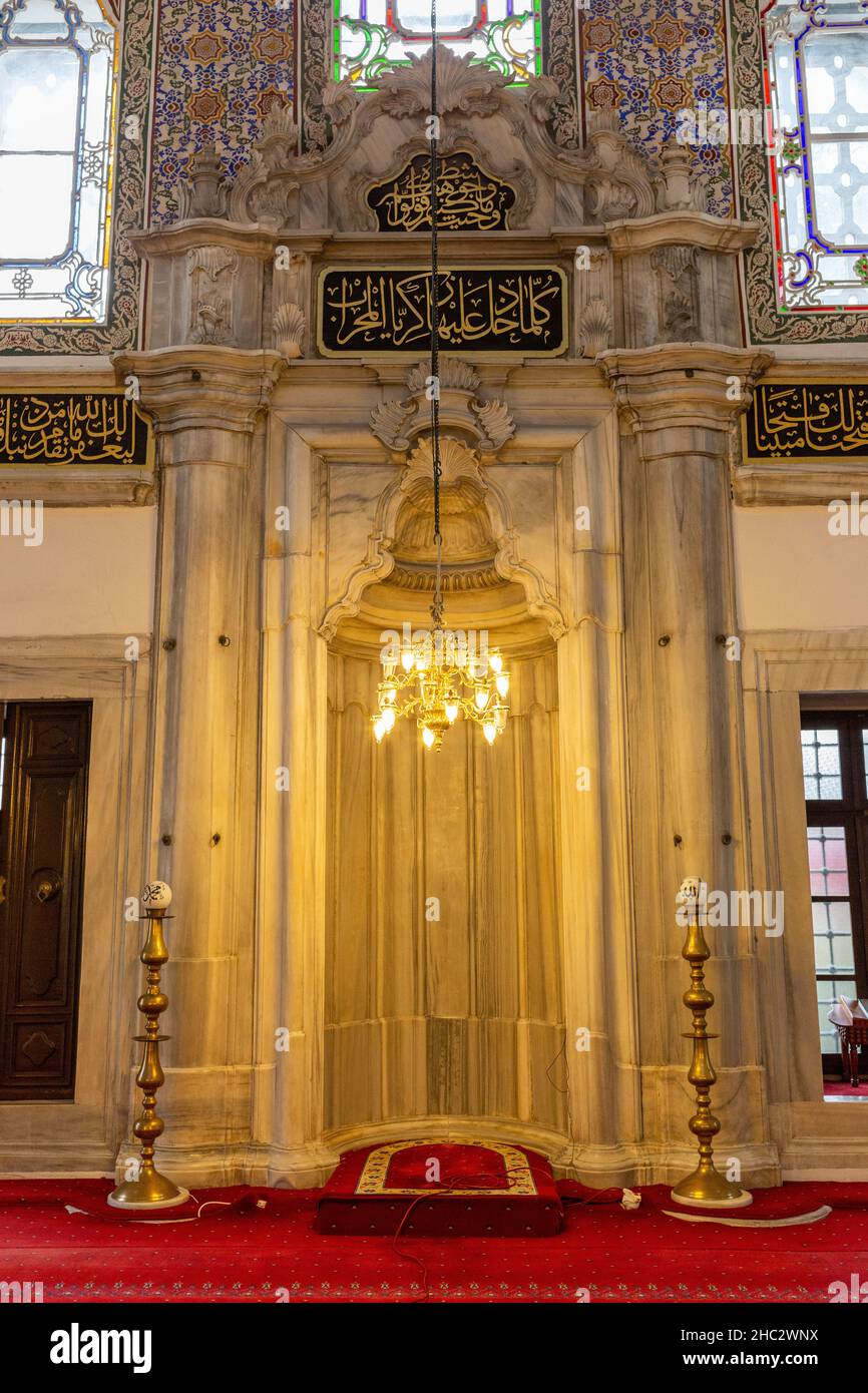 Interior view of the Great Selimiye Mosque which is situated in the ...