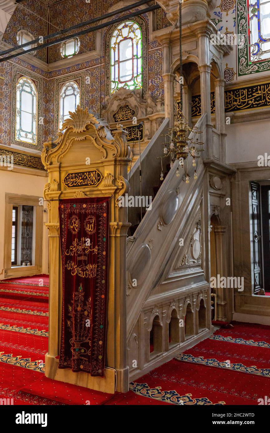 Interior view of the Great Selimiye Mosque which is situated in the ...