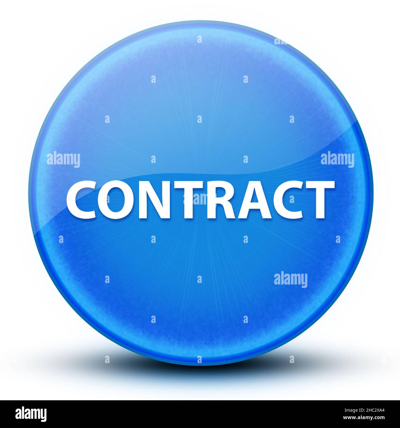 Contract eyeball glossy elegant blue round button abstract illustration ...
