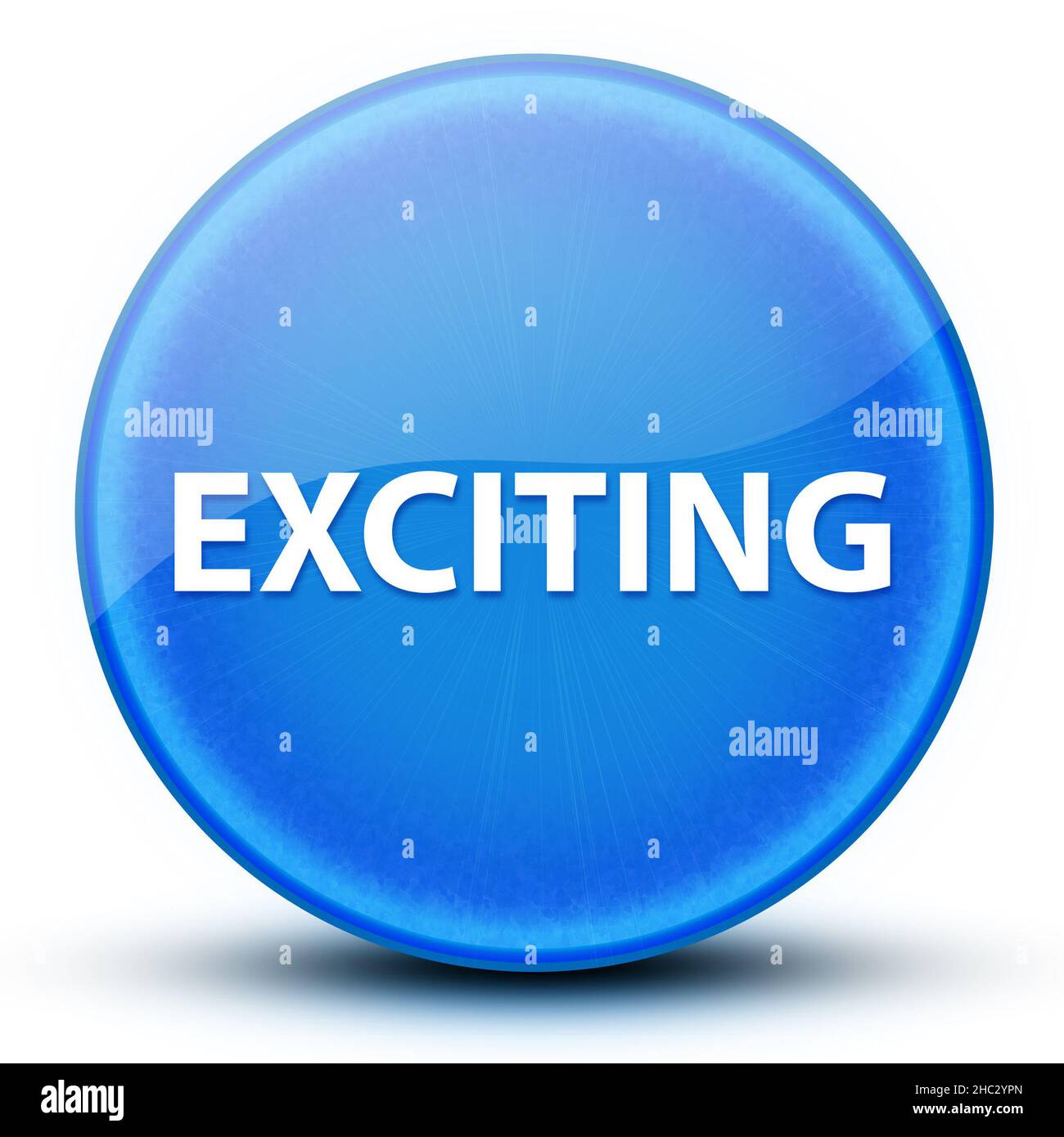 Exciting eyeball glossy elegant blue round button abstract illustration ...