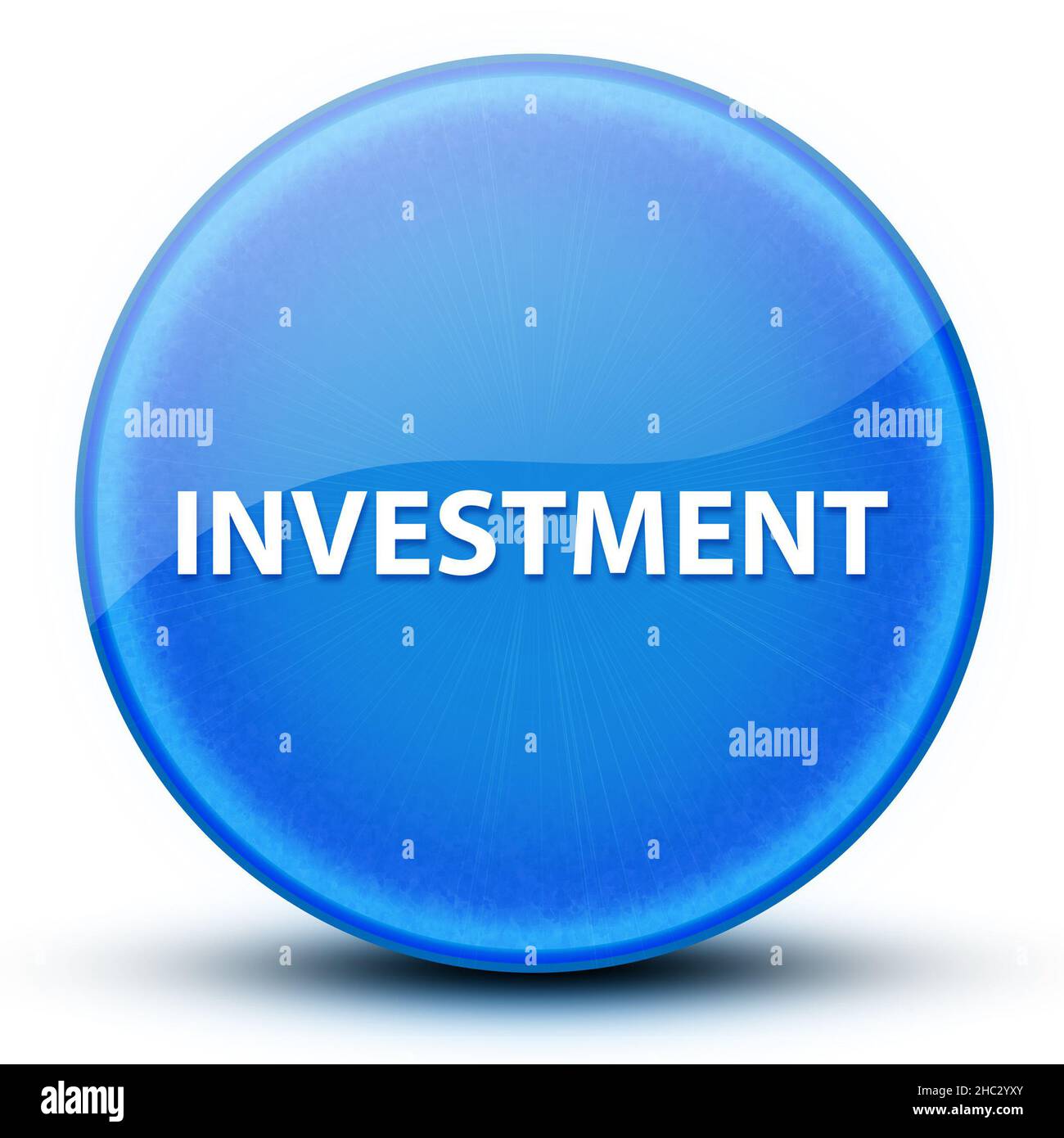 Investment eyeball glossy elegant blue round button abstract ...
