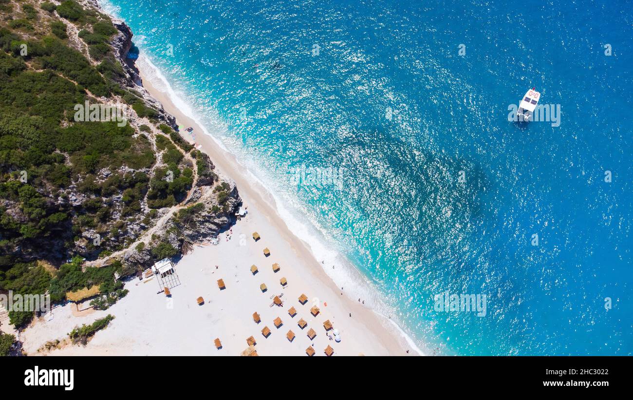 Gjipe Beach, famous beach in Albania Stock Photo - Alamy