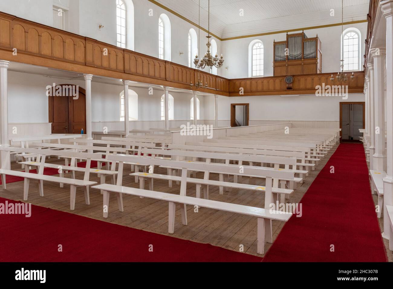 Interior of the Moravian Mission Church at Genadendal, Overberg ...