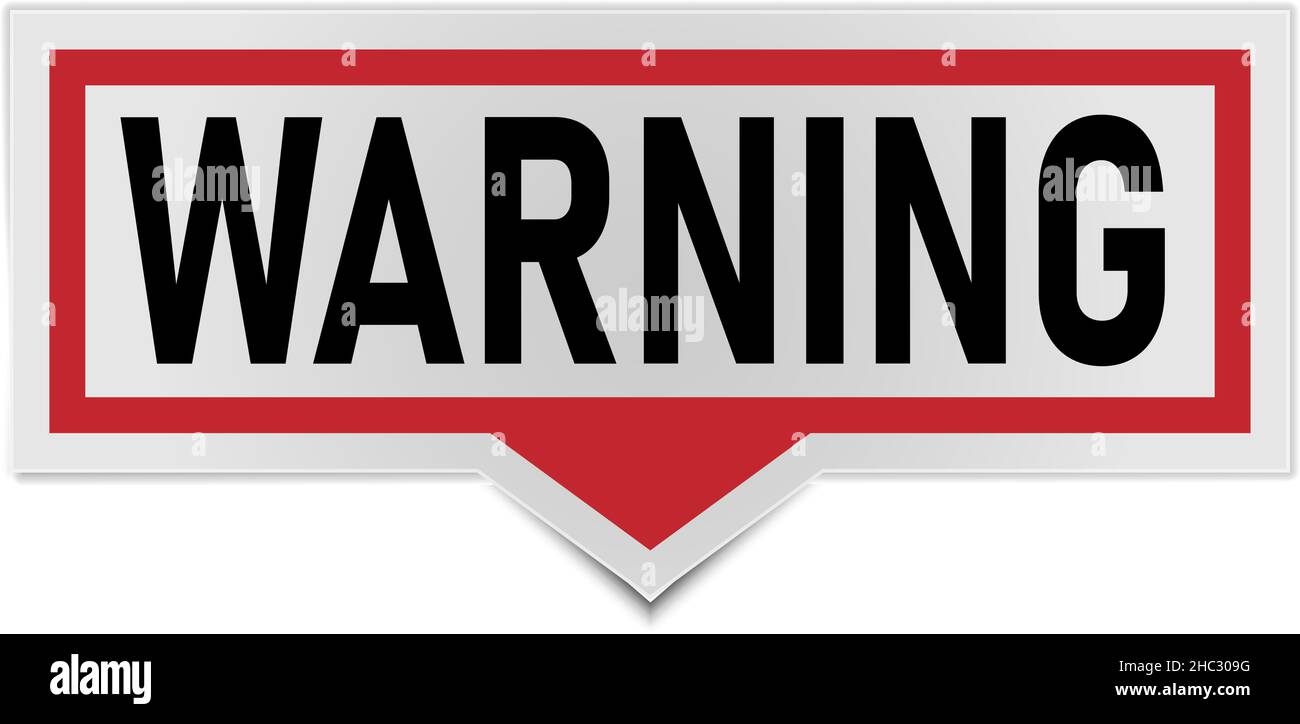 Warning sign in speech bubble vector illustration on white Stock Vector ...