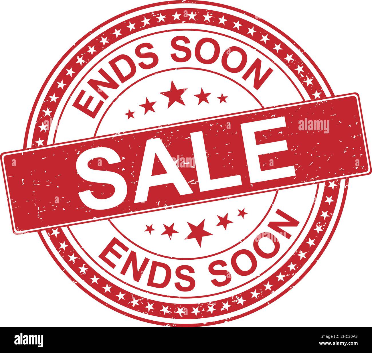 Rubber stamp with text sale ends soon inside, vector illustration Stock ...