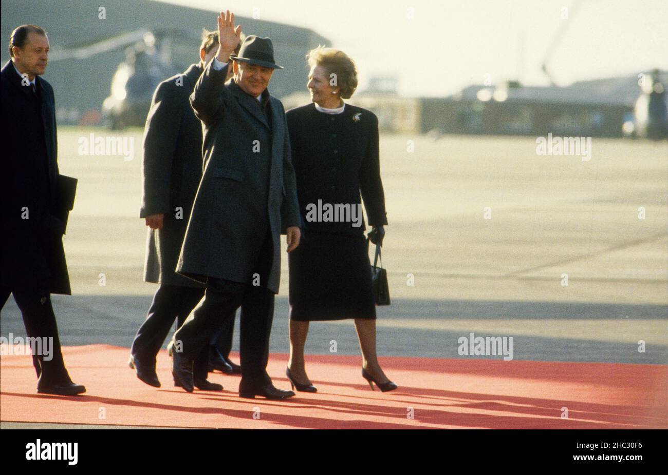 Prime Minister Margaret Thatcher meets Soviet leader President Mikhail ...