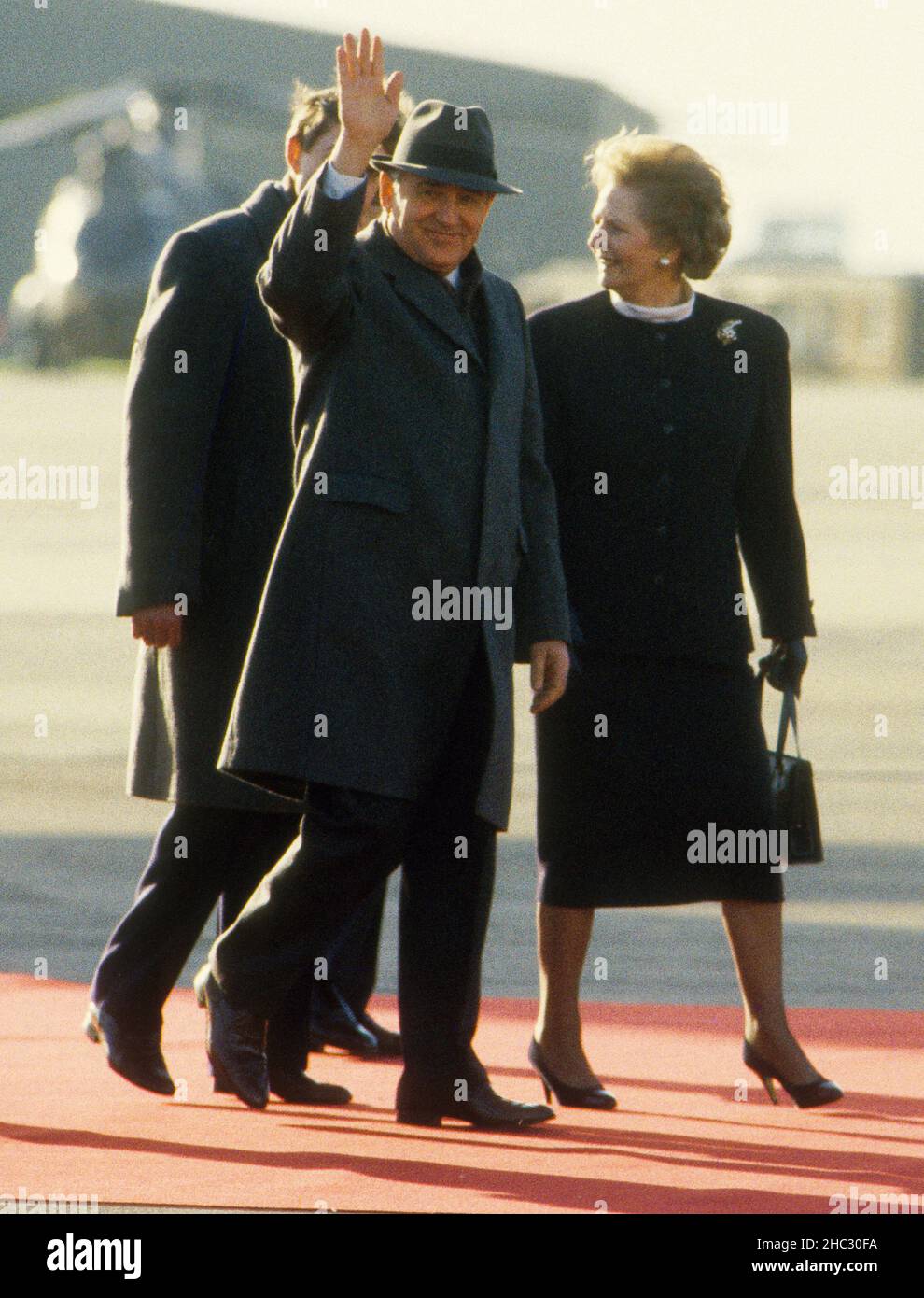Prime Minister Margaret Thatcher meets Soviet leader President Mikhail ...