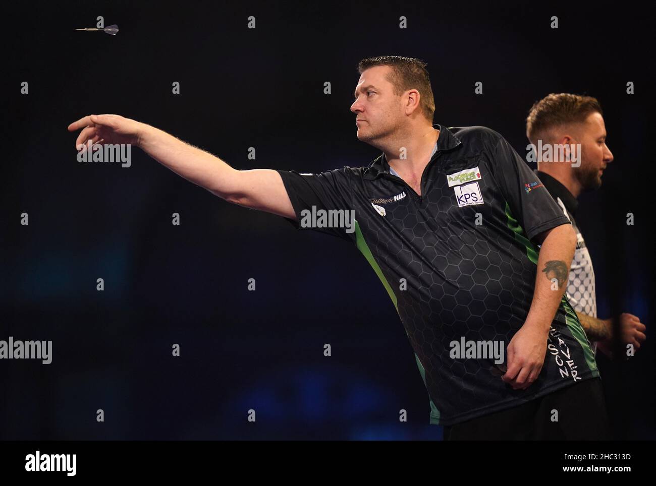 Jason Heaver in action during day nine of the William Hill World Darts ...