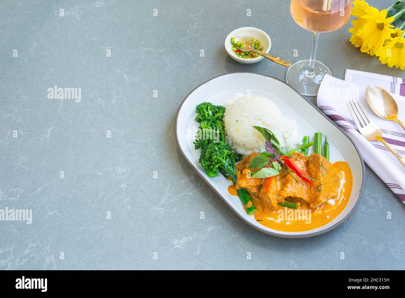 short ribs with Panang curry paste, Khao Kaeng Thai Restaurant ...