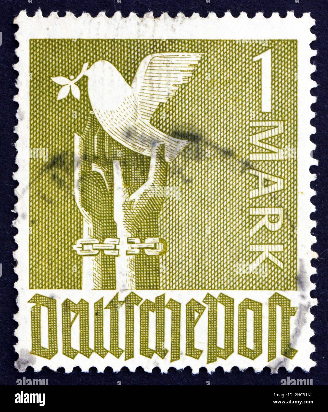 GERMANY - CIRCA 1947: a stamp printed in the Germany shows Germany ...