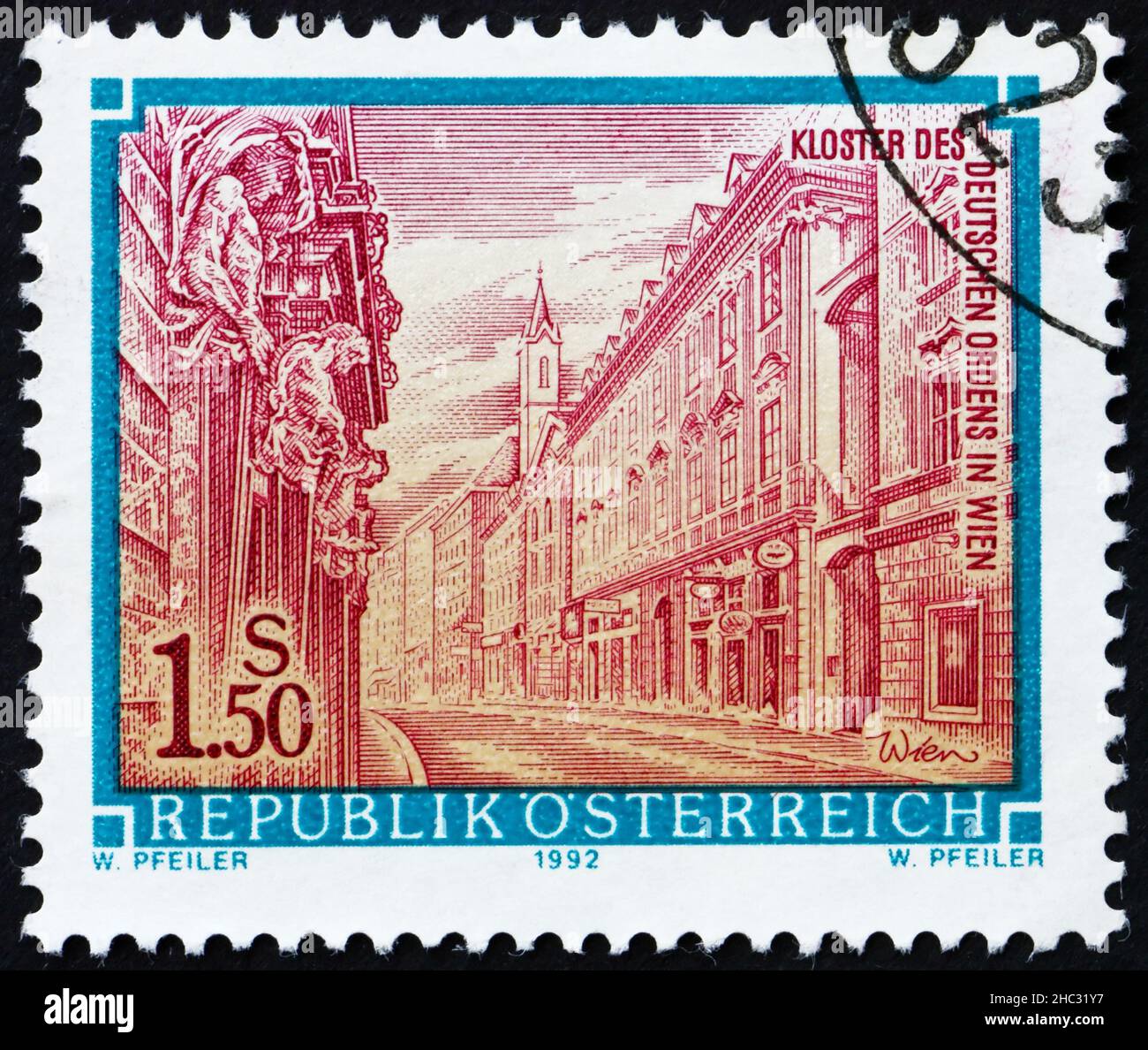 AUSTRIA - CIRCA 1992: a stamp printed in the Austria shows Monastery of ...